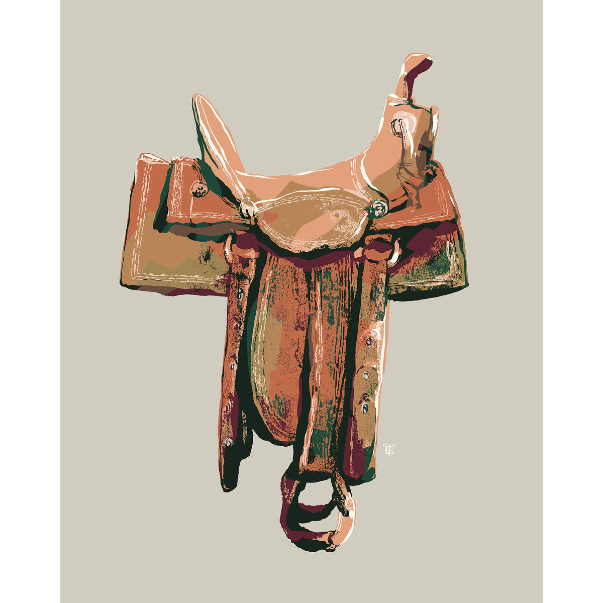 Saddle Drawing | Modern Cowboy-Themed Art by Elise Thomason – Elise ...