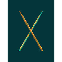 Modern Drumsticks Art Print | Drum Sticks Poster | Cool Percussion Art ...