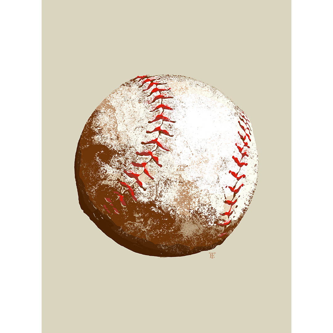 Old Baseball Art Print | Stylish Baseball Art for Kid's Room, Man Cave ...